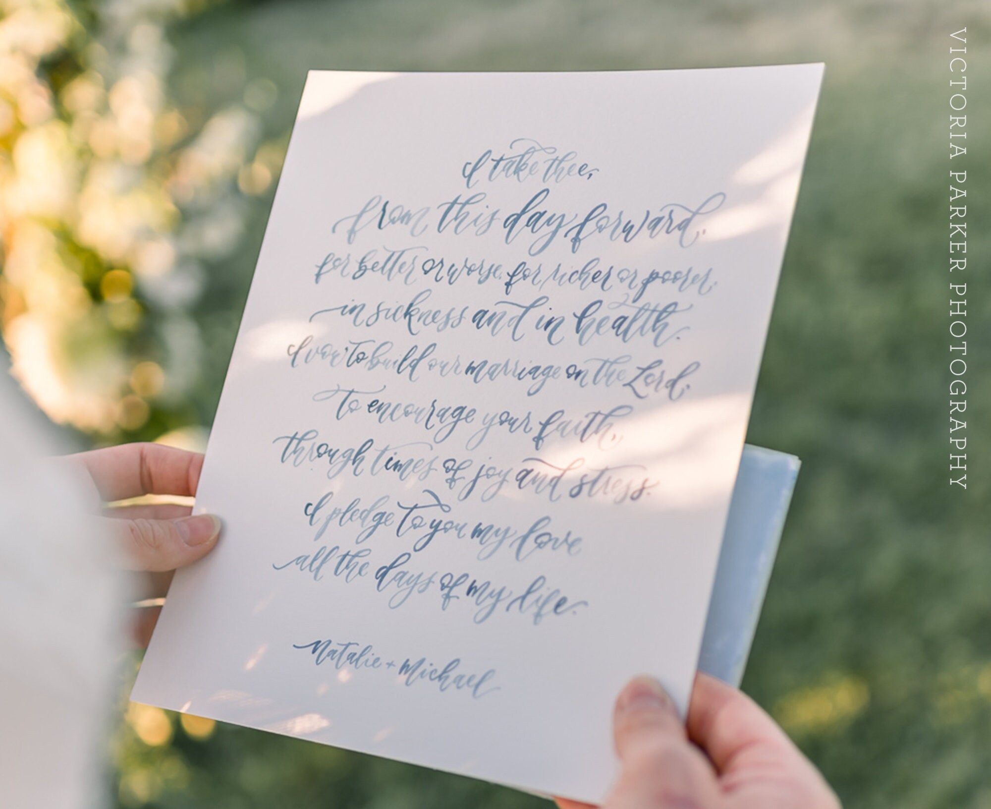 Wedding Vow Art Watercolor Painting. Wedding Vow Keepsake. | Etsy