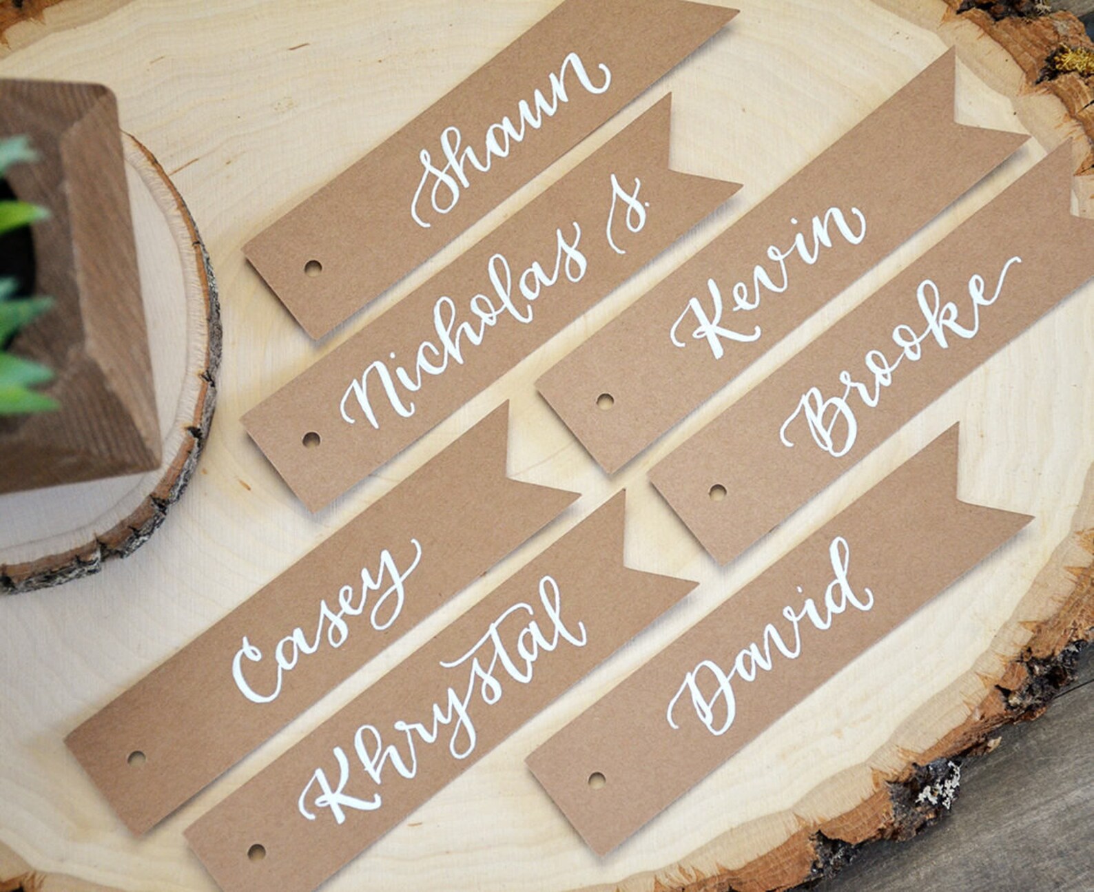 Personalized Banner Place Card, Calligraphy Gift Tags, Handwritten ...