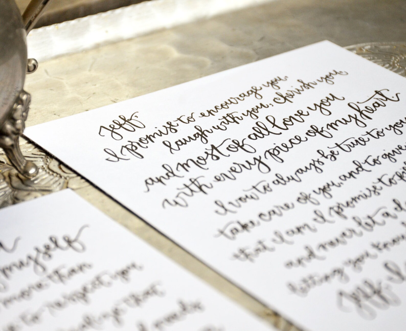 Pair of Custom Personalized Handwritten Wedding Vows Art - Etsy