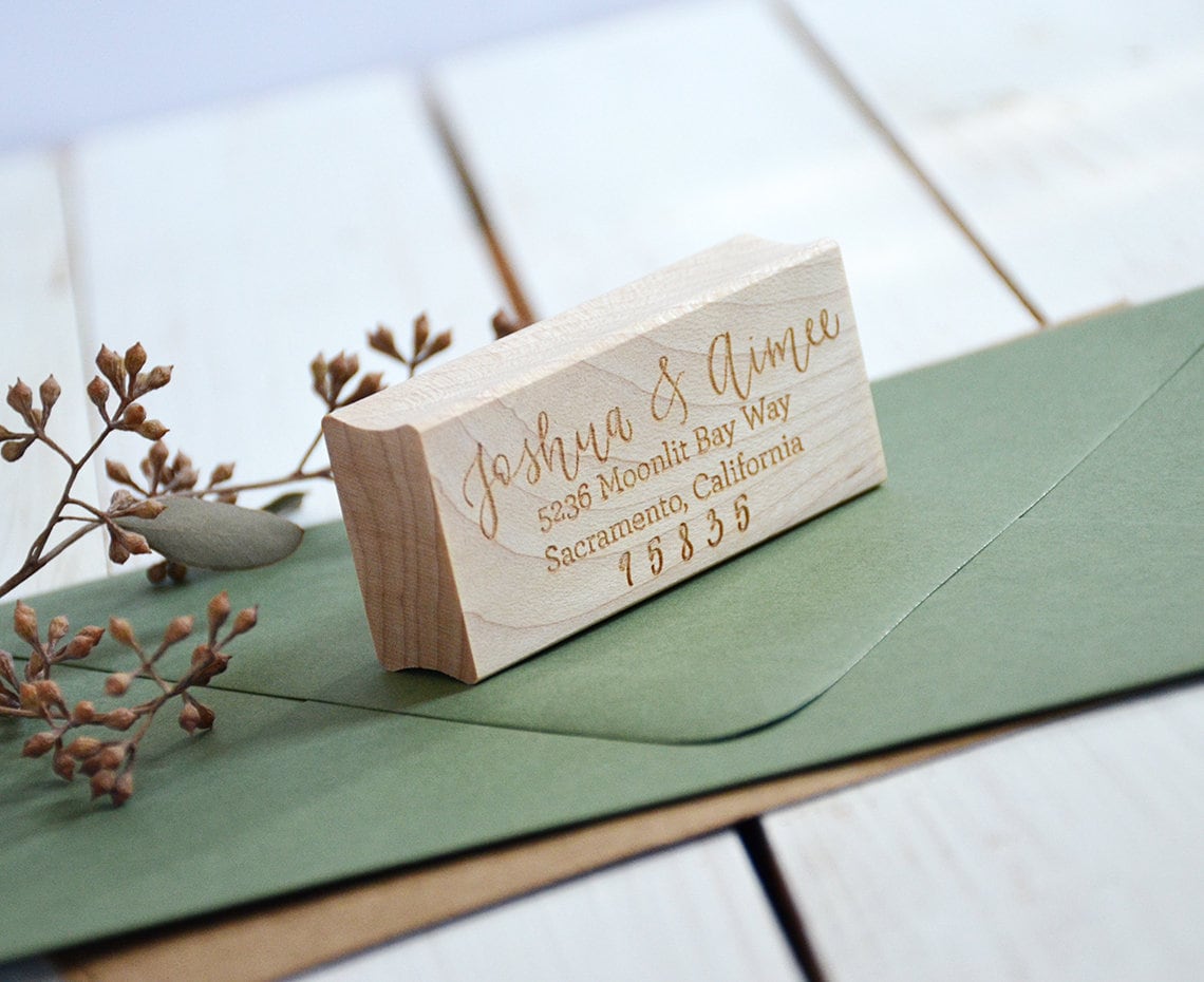Return Address Rubber Stamp Custom Stamp Personalized - Etsy