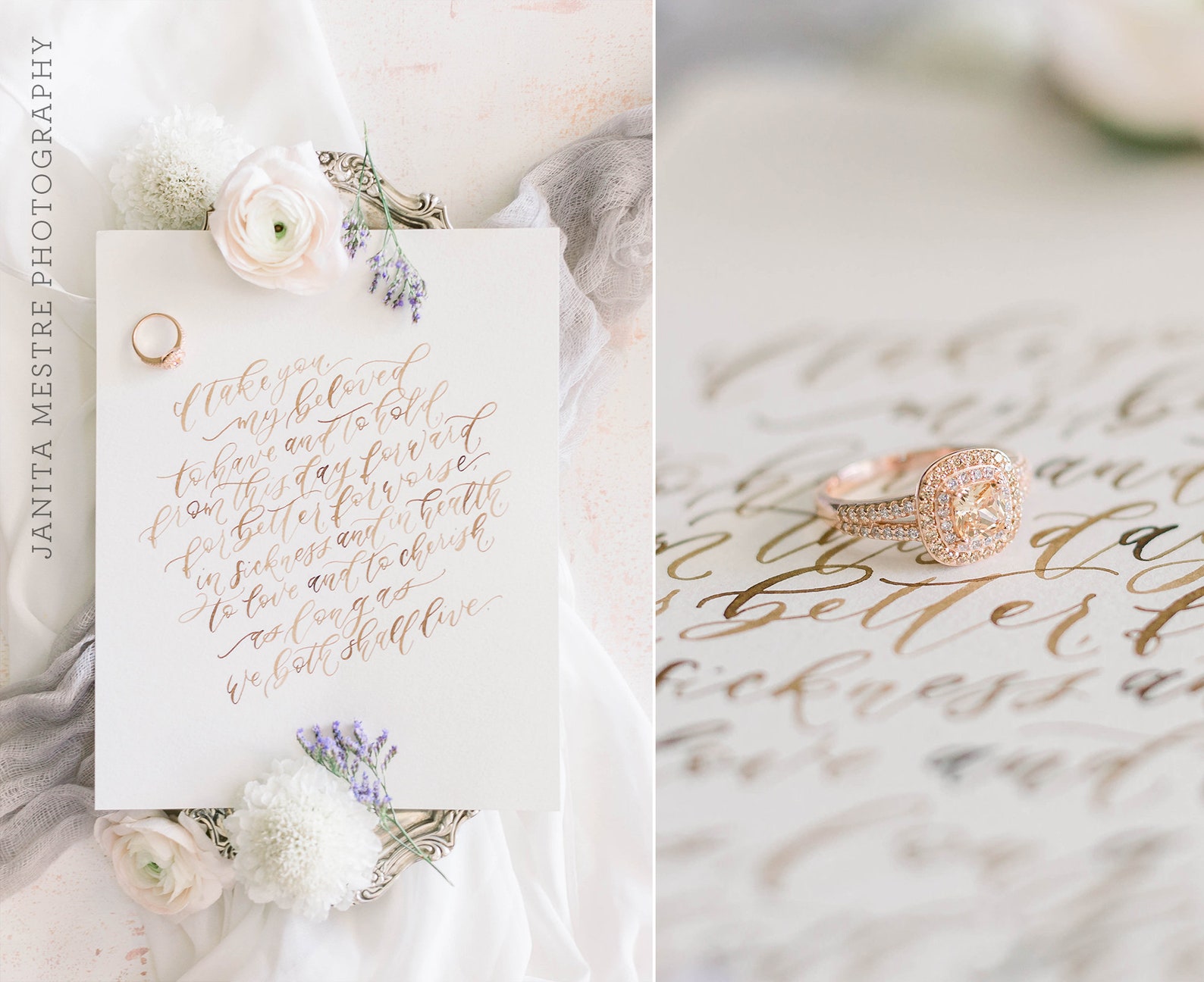 Wedding Vow Art Watercolor Painting. Wedding Vow Keepsake. | Etsy