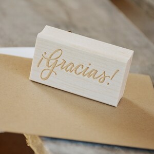 Gracias!, Hand Written Script Rubber Stamp - Etsy