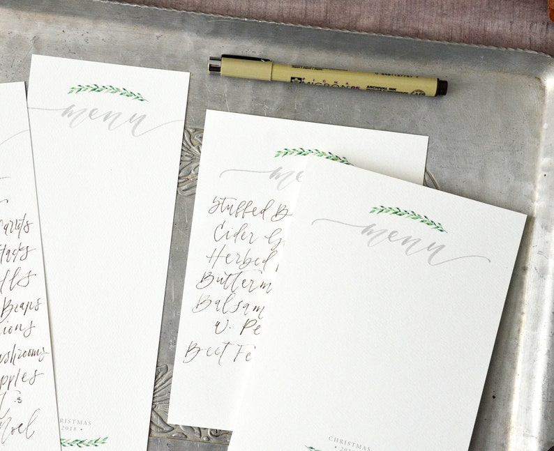 Printable Christmas Menu, Fill in the Blank Menu Instant Download ...