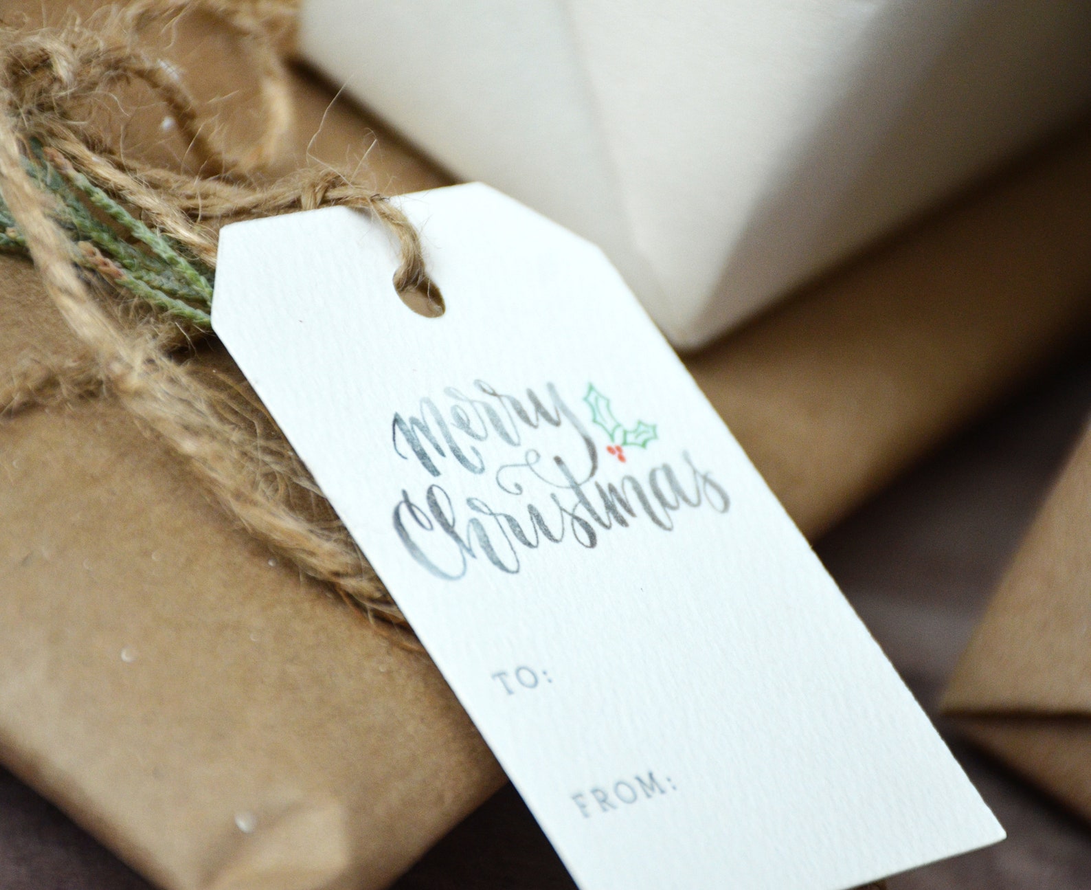 24 Christmas Gift Tags Merry Christmas tags Set of 24 | Etsy