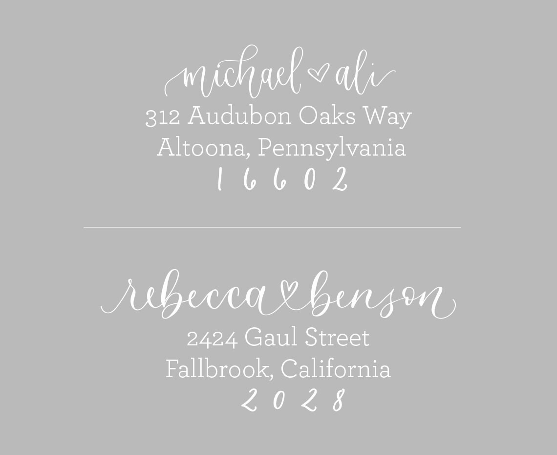 Return Address Rubber Stamp Handwritten Address Stamp Family - Etsy