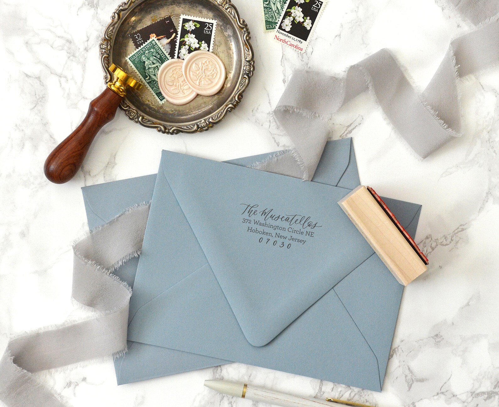 Return Address Rubber Stamp Custom Stamp Personalized | Etsy