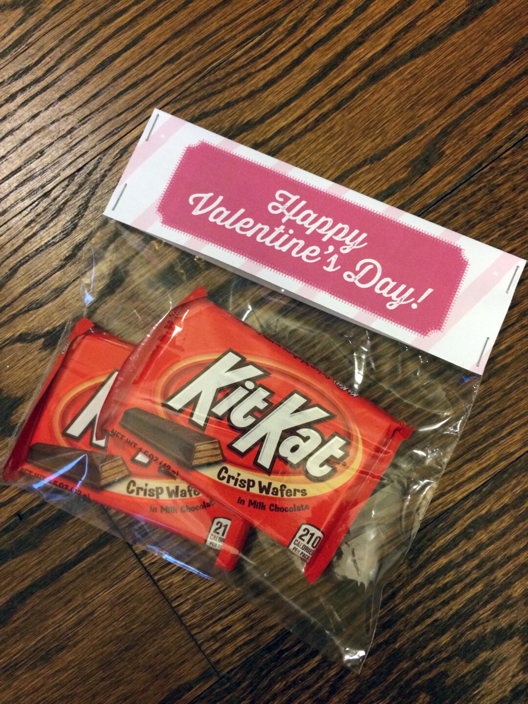 Valentine's Day Bag Tag - Happy Valentine's Day Candy Stripe ...