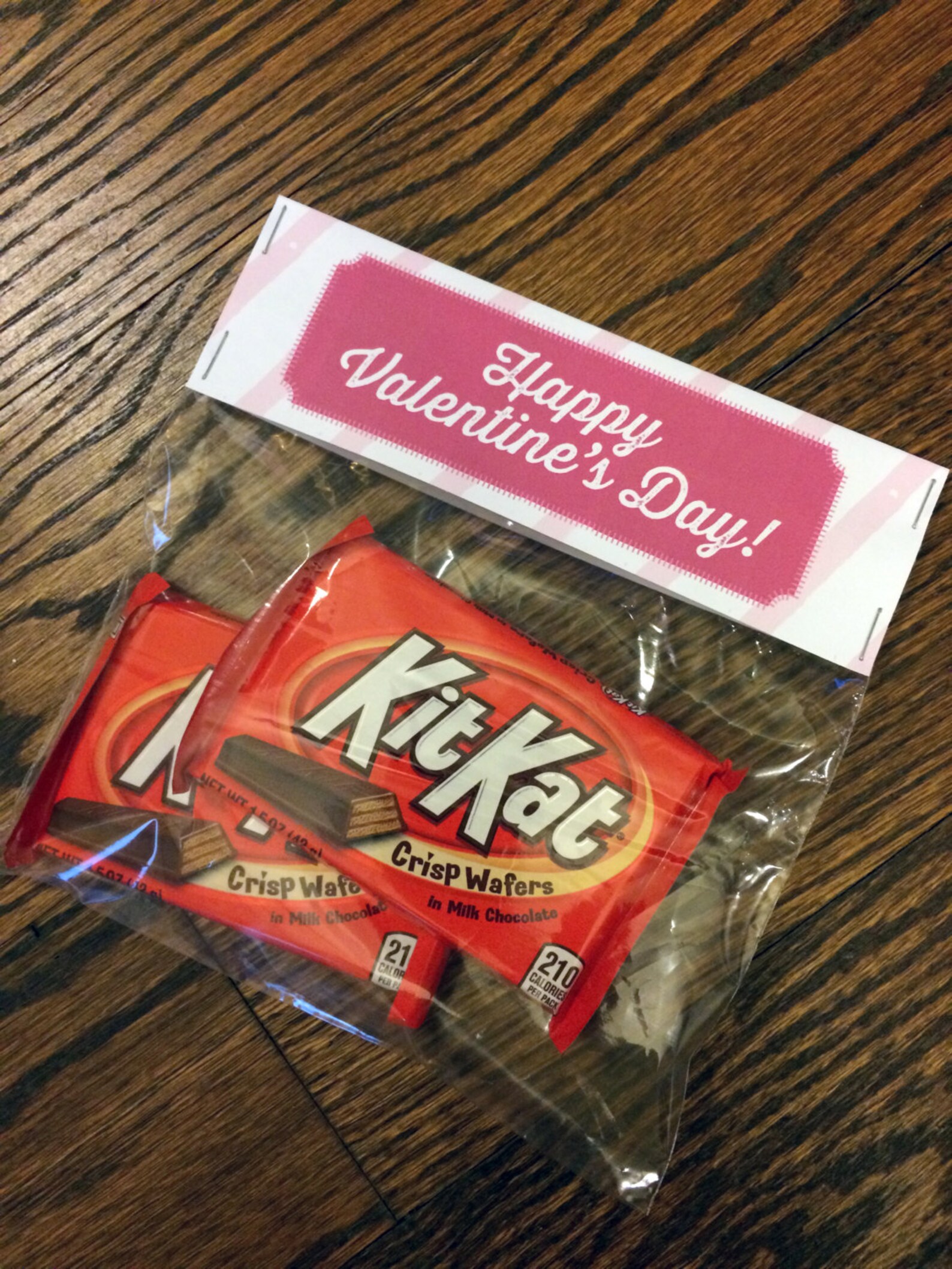 Valentine's Day Bag Tag - Happy Valentine's Day Candy Stripe ...