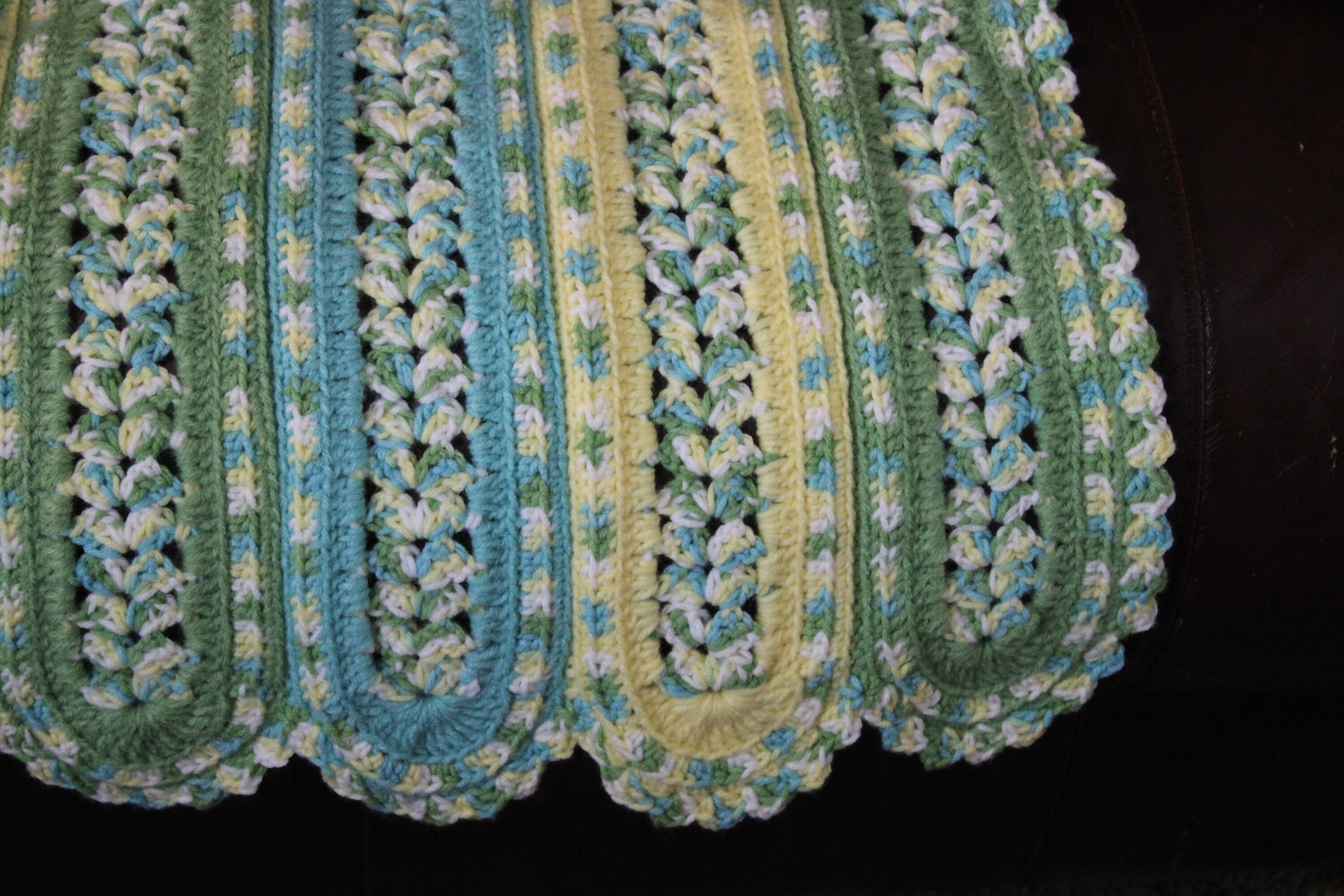 Yellow Granny Square Afghan, Crochet Baby Boy Afghan, Mile-a-minute ...