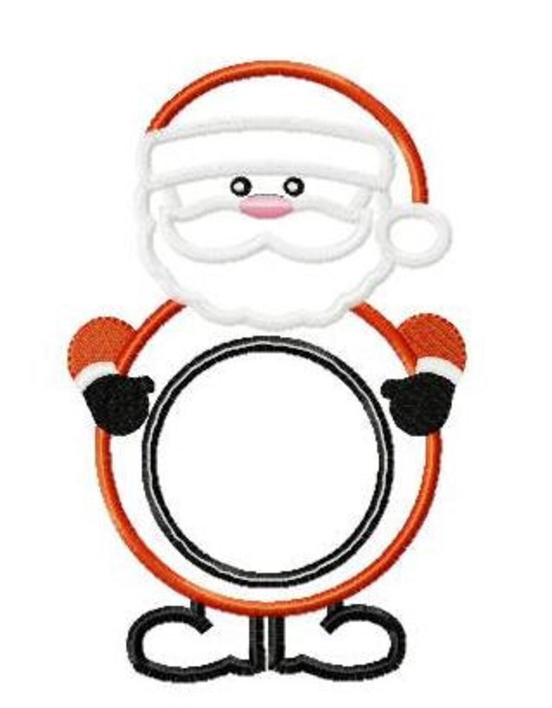 Santa Machine Embroidery Applique Design - Etsy