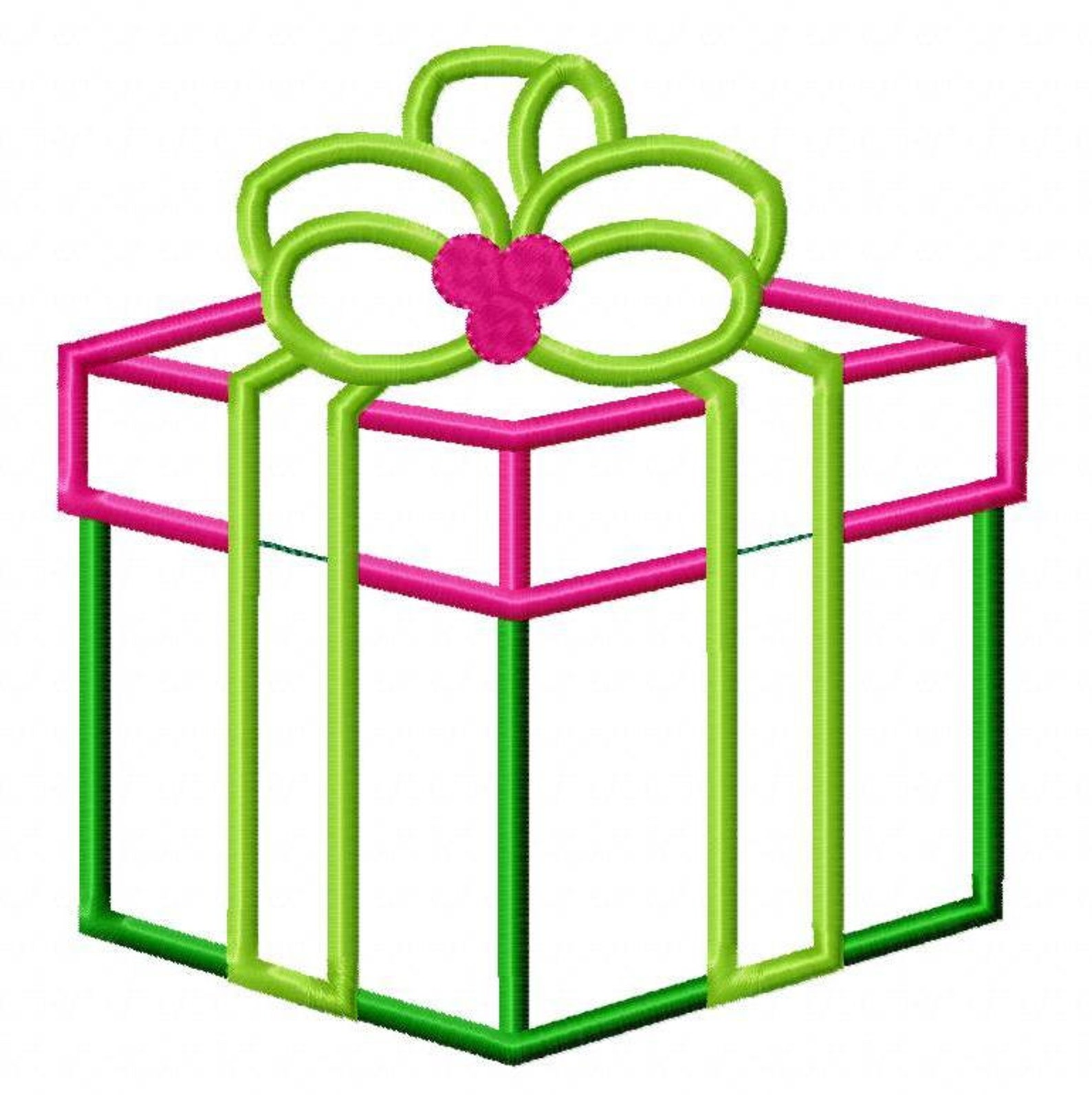 Present Machine Embroidery Design - Etsy Australia