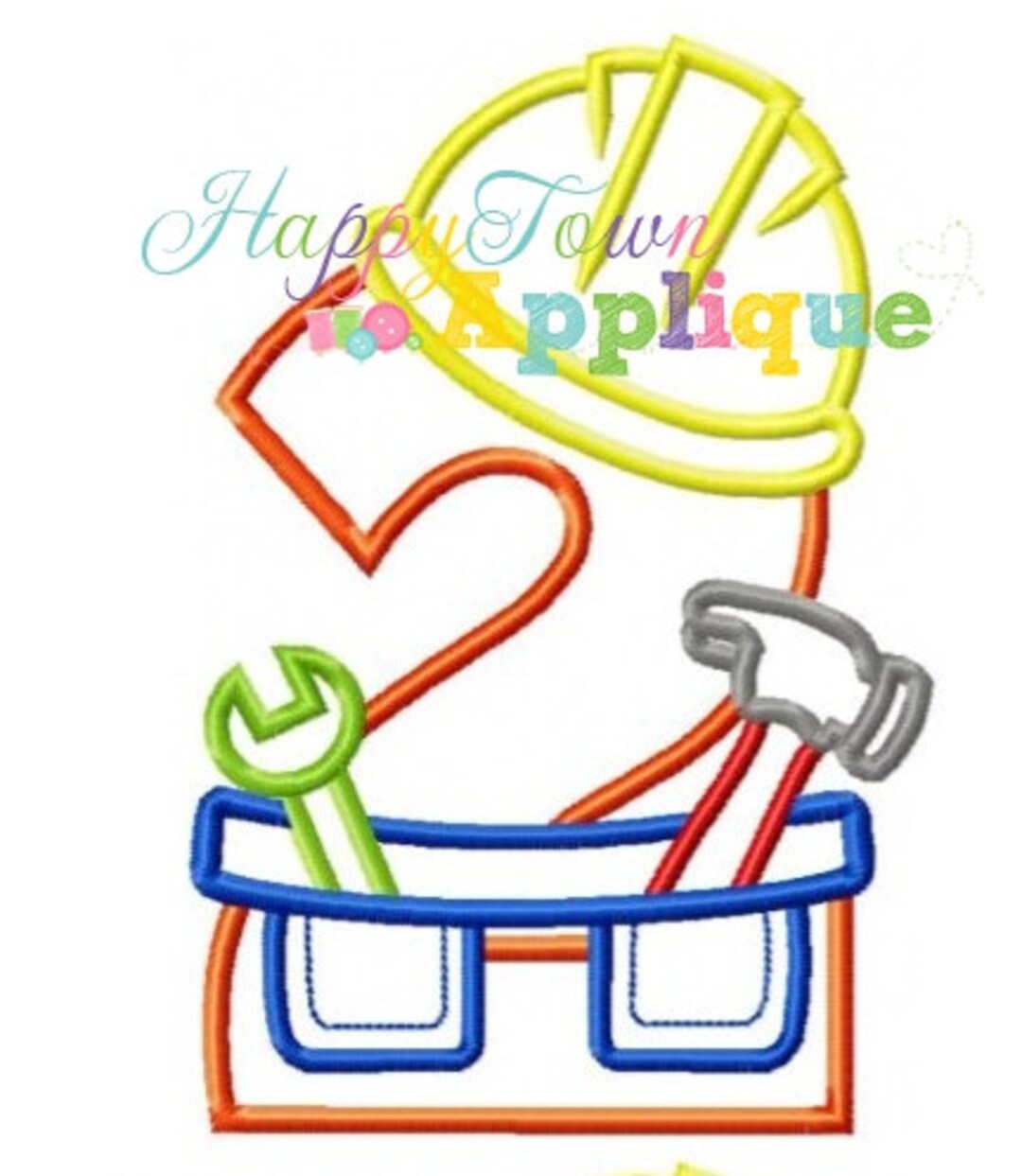 Construction Birthday Number 2 Machine Embroidery Design - Etsy