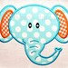 Elephant Head Machine Embroidery Design | Etsy