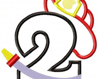 Firefighter Number FOUR Machine Embroidery Design | Etsy