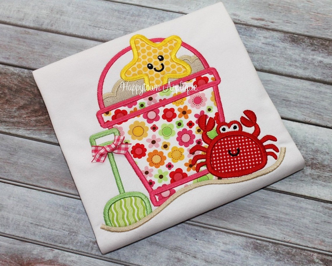 Sandpail Machine Embroidery Design | Etsy