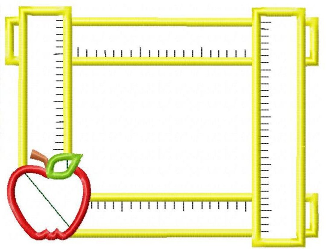 Ruler Frame Machine Embroidery Design - Etsy