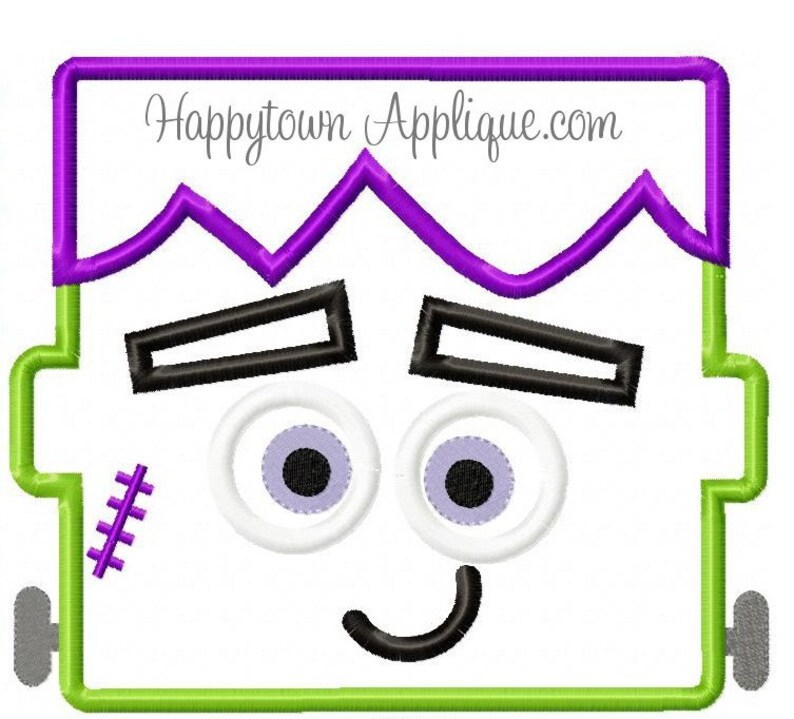 Frankenstein Machine Applique Design - Etsy