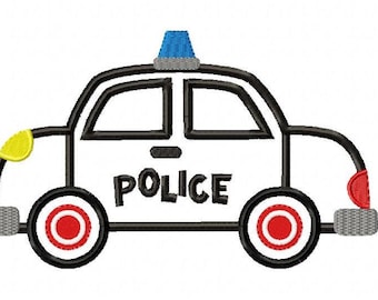 Police Car Embroidery Design. Police Car Design. Mini Police Car. Baby ...