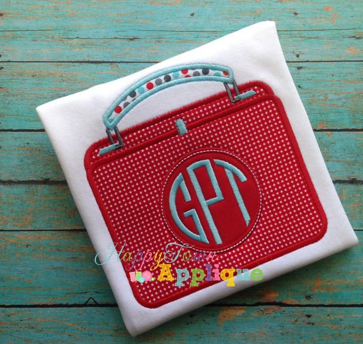 Lunch Box Monogram Machine Embroidery Design - Etsy