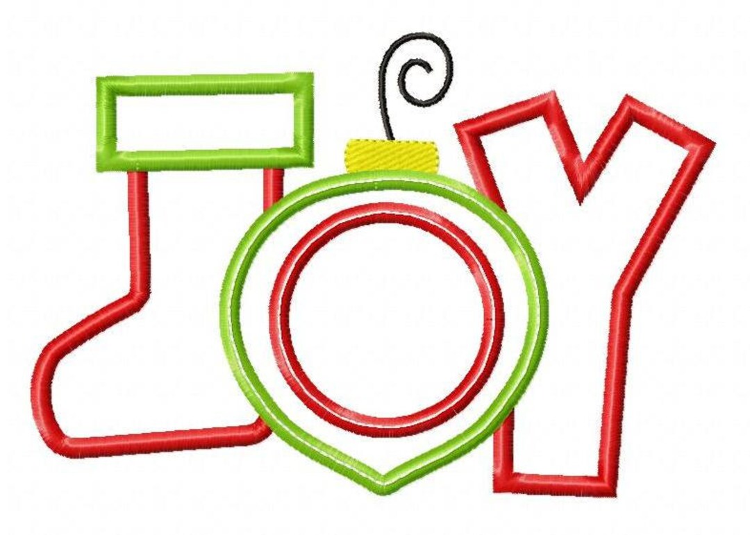 JOY Machine Embroidery Design - Etsy