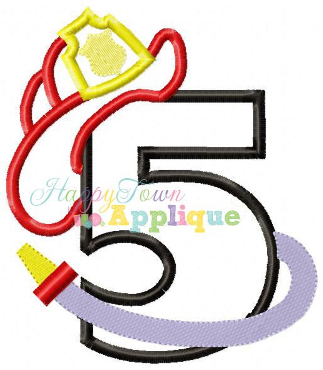 Firefighter Number FIVE Machine Embroidery Design - Etsy