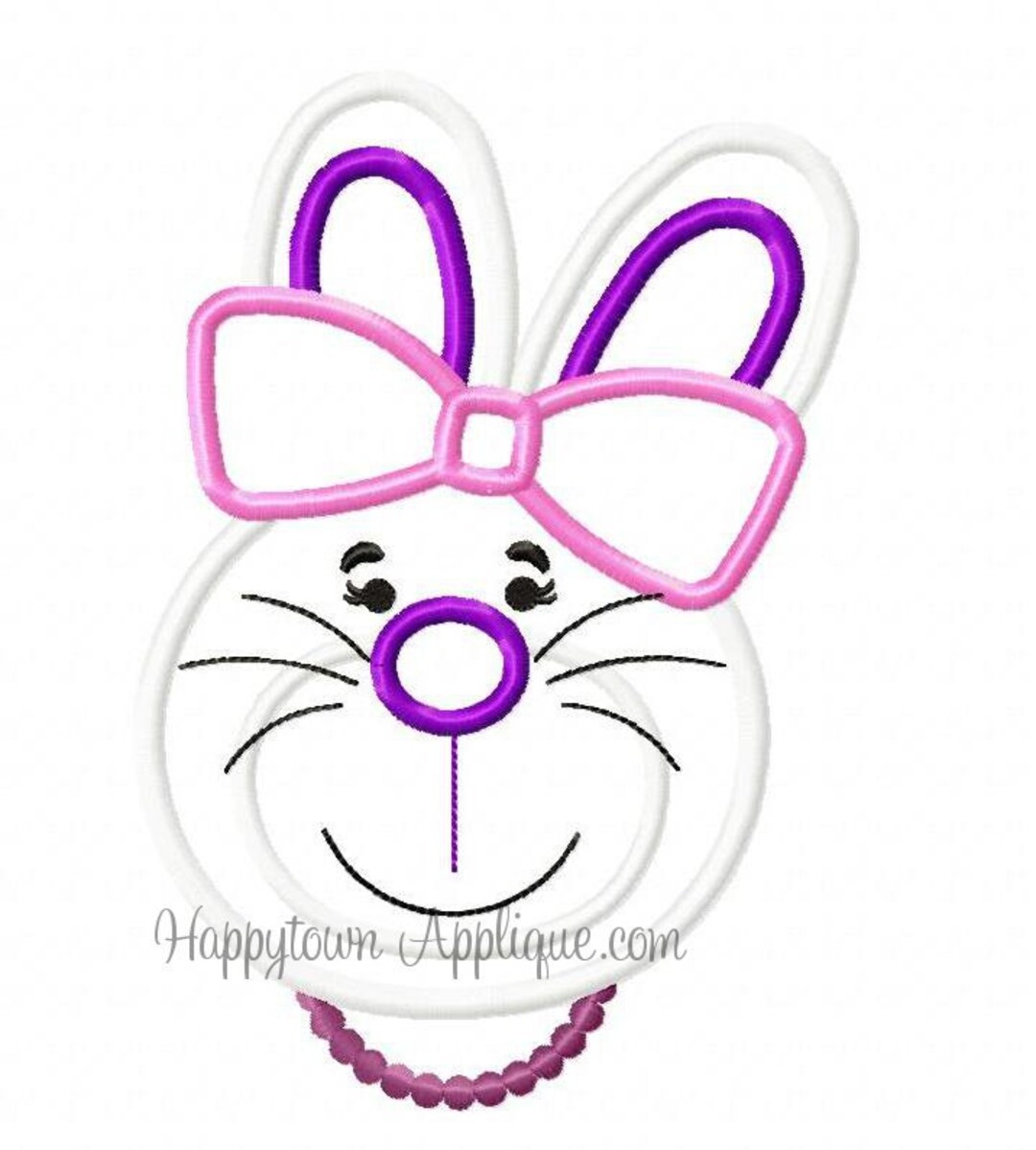 Bunny Face Machine Embroidery Design - Etsy
