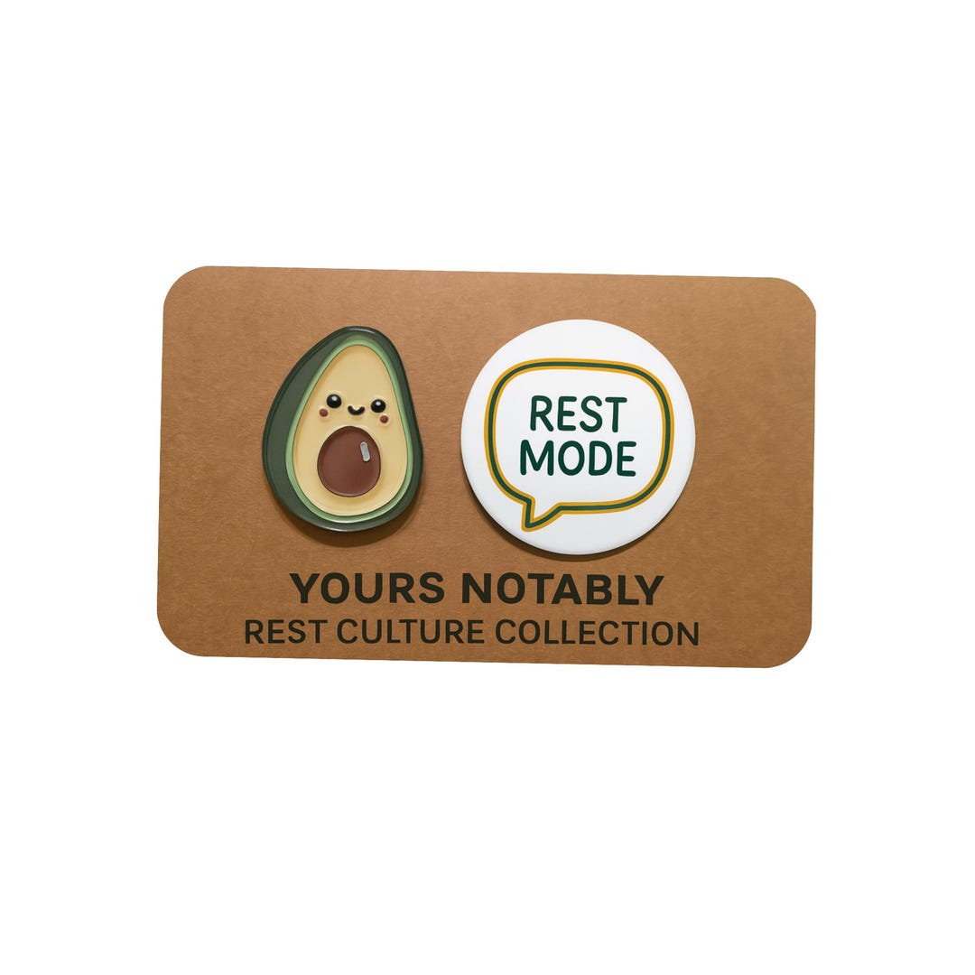 Avocado Pin and Rest Mode Pinback Button Set - Etsy