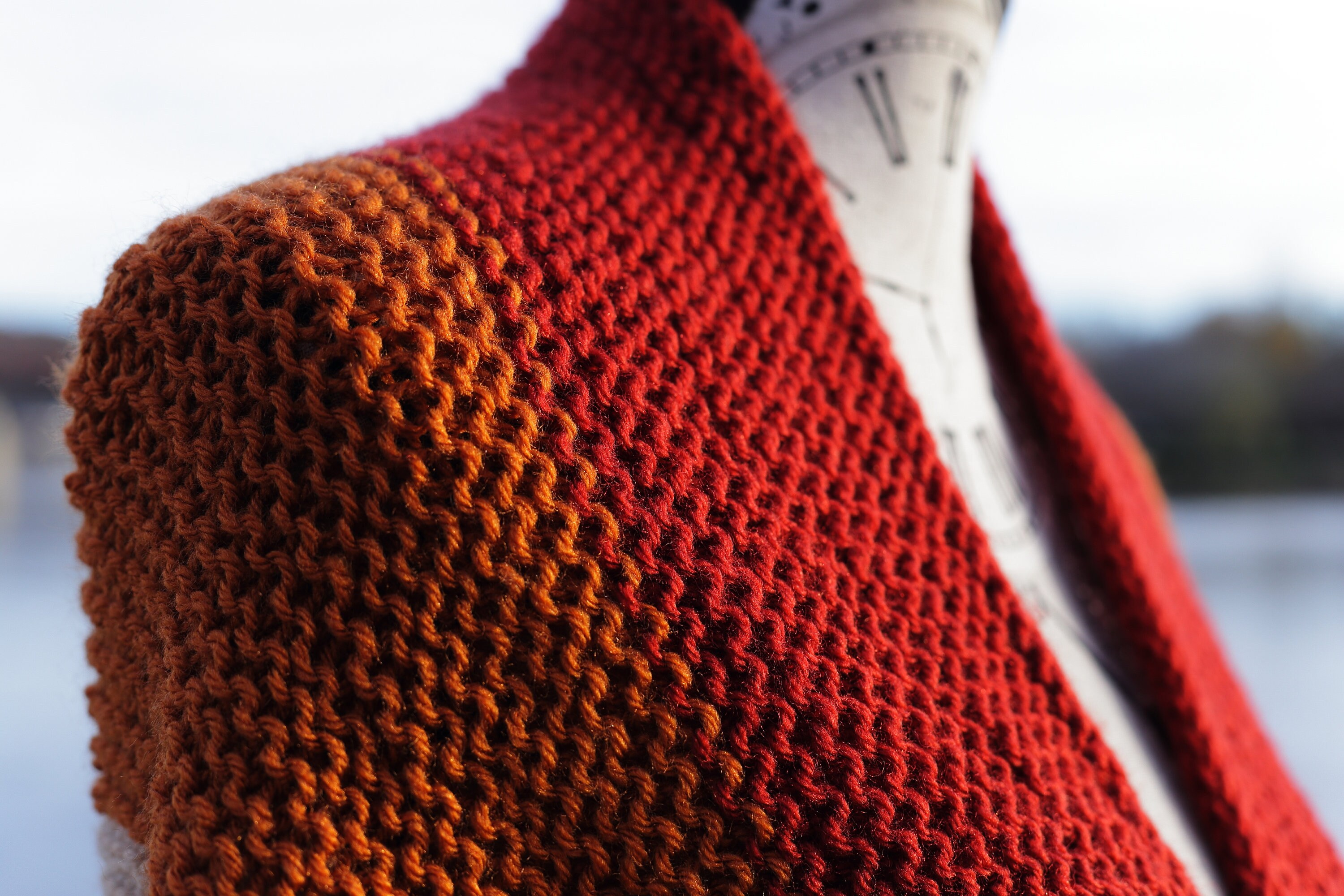 Hand Knit Triangular Shawl With Fringe Multicolored - Etsy UK