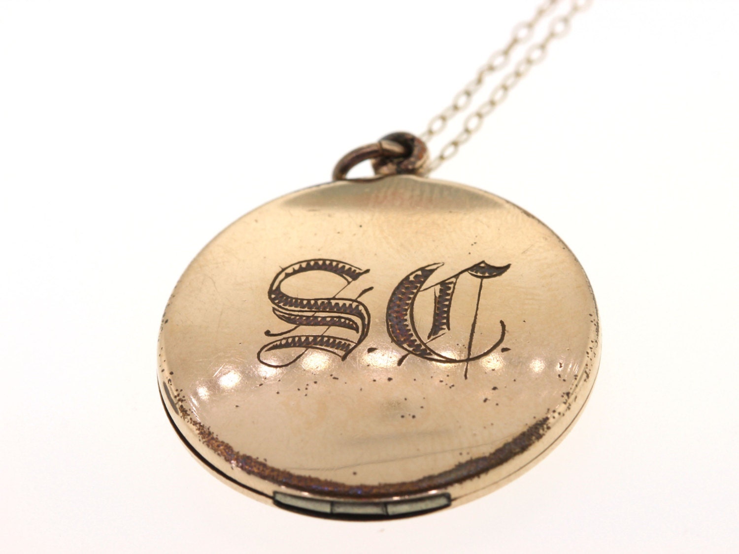 Antique Victorian 1900s Rose Gold-Filled Rhinestone Locket | Etsy