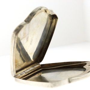 Vintage Silver Clamshell Compact, Hand Chased Floral Design Antique ...