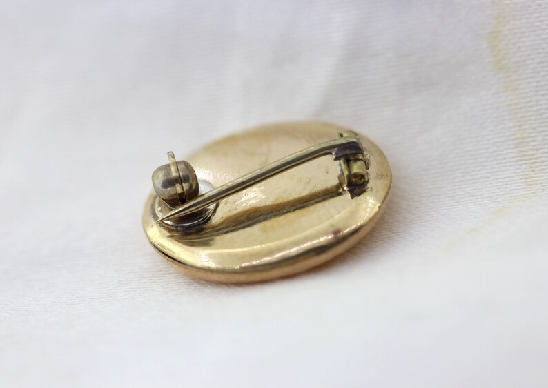 Vintage Enamel Pin Antique Gold Filled Pin Yellow Gold | Etsy