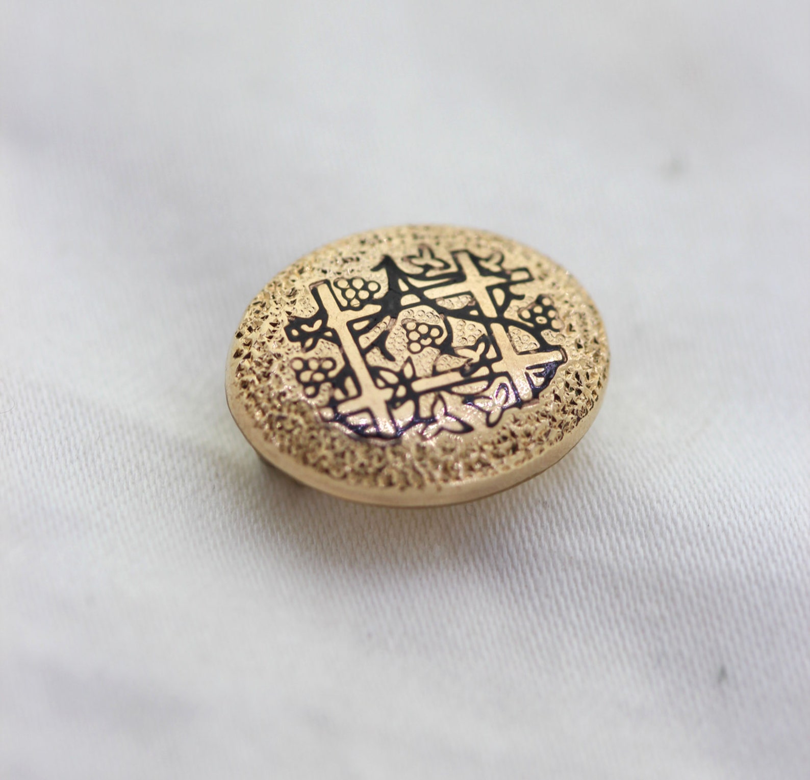 Vintage Enamel Pin Antique Gold Filled Pin Yellow Gold | Etsy