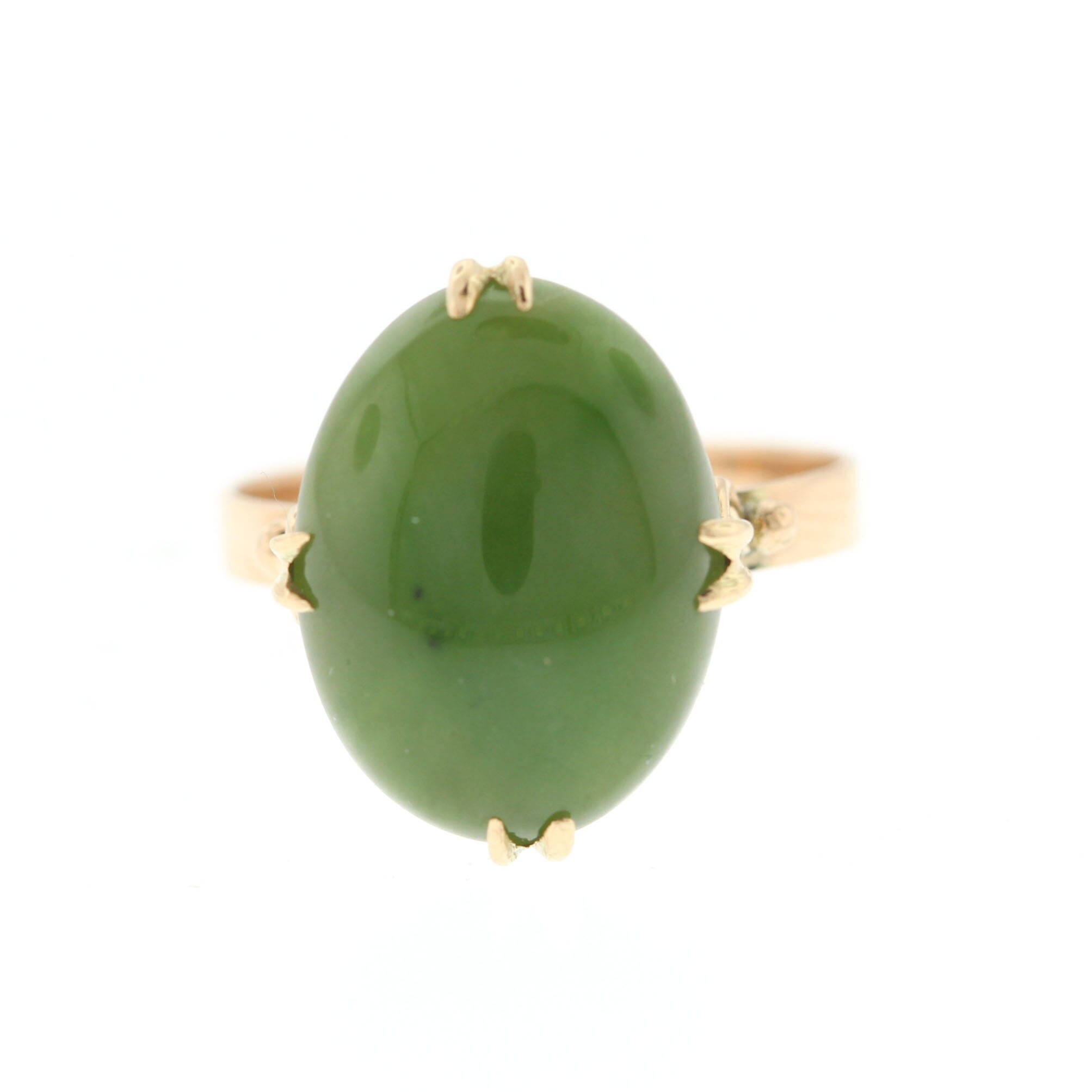 Vintage Jade Ring Rose Gold Jade Engagement Ring Nephrite | Etsy