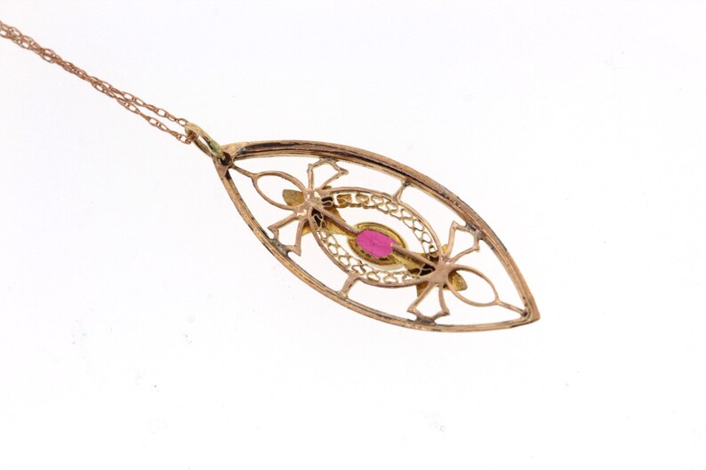 Vintage Ruby Pendant Rose Gold Ruby Conversion Pendant - Etsy