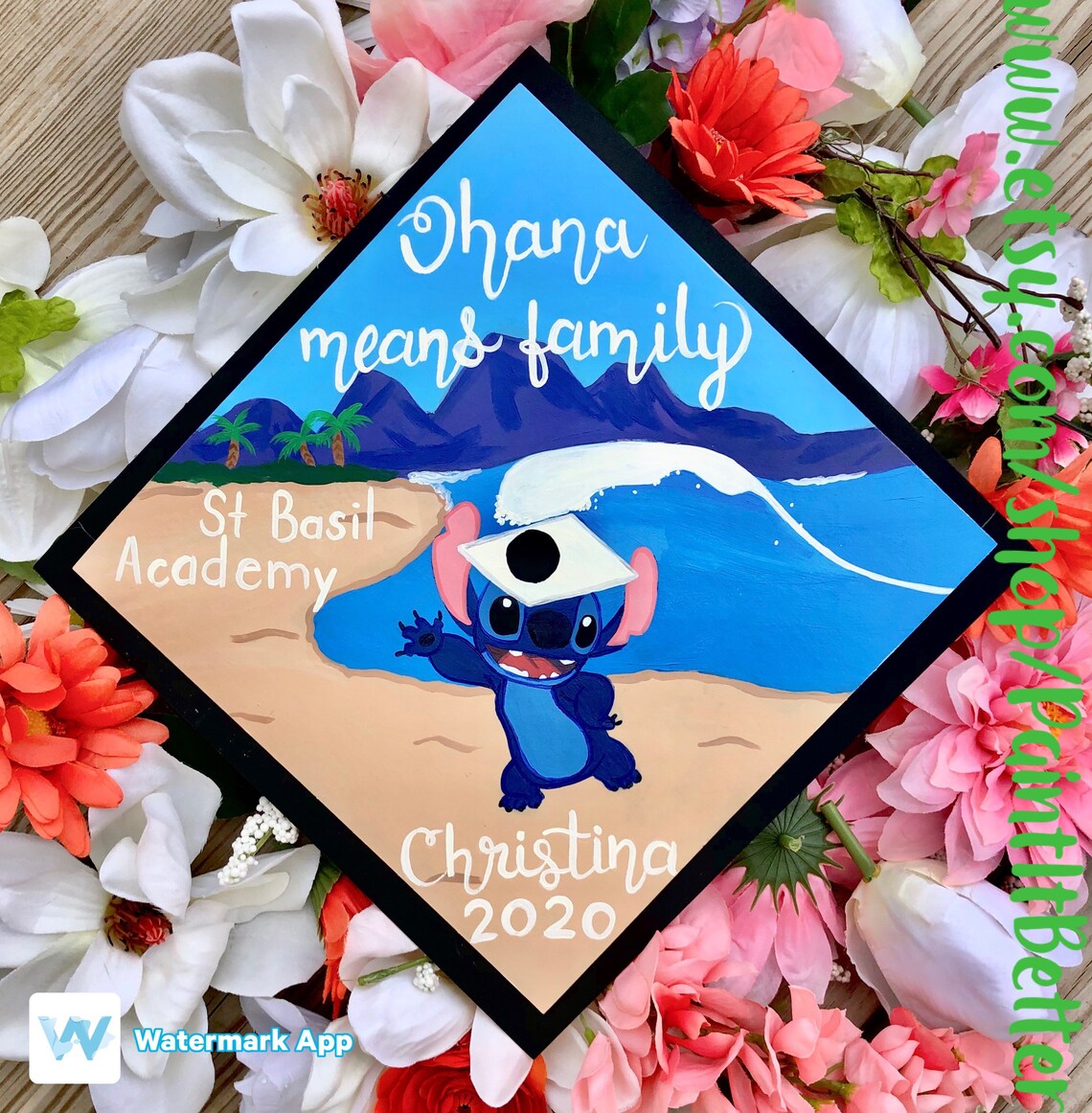 Custom Alien Inspired Grad/graduation Cap Painting - Etsy