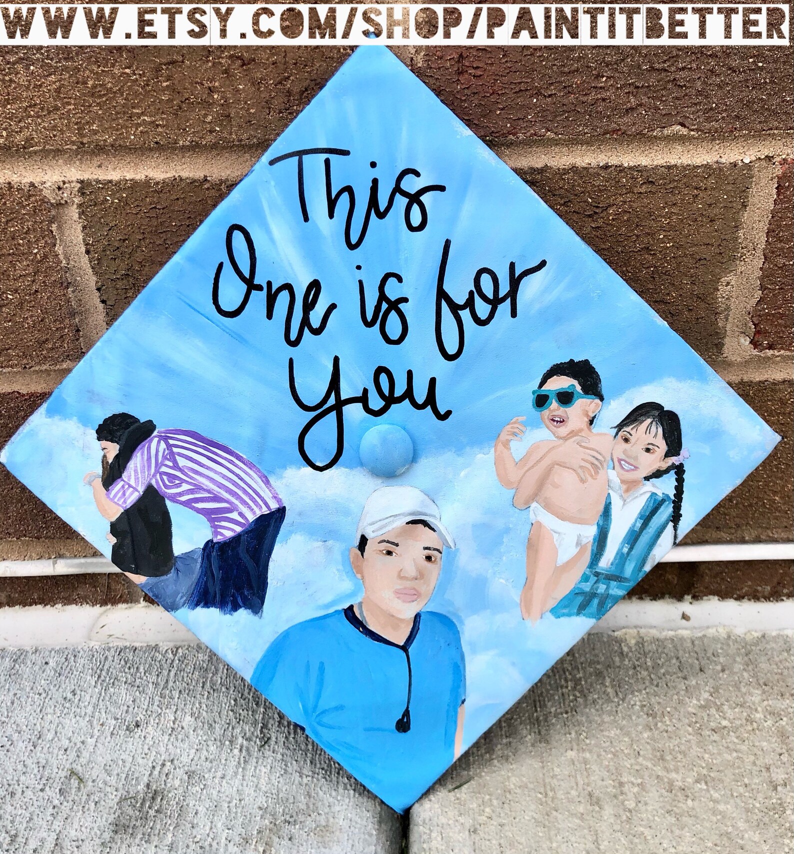 Custom Grad/graduation Cap Painting in Remembrance - Etsy