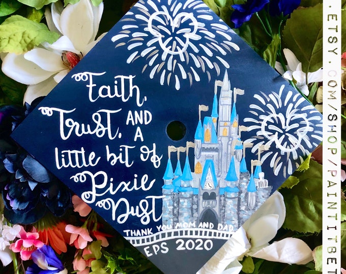 Custom Castle Grad/graduation Cap Painting - Etsy