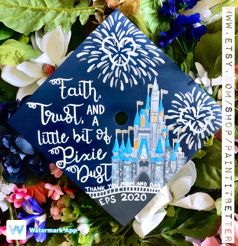 Custom Castle Grad/graduation Cap Painting - Etsy