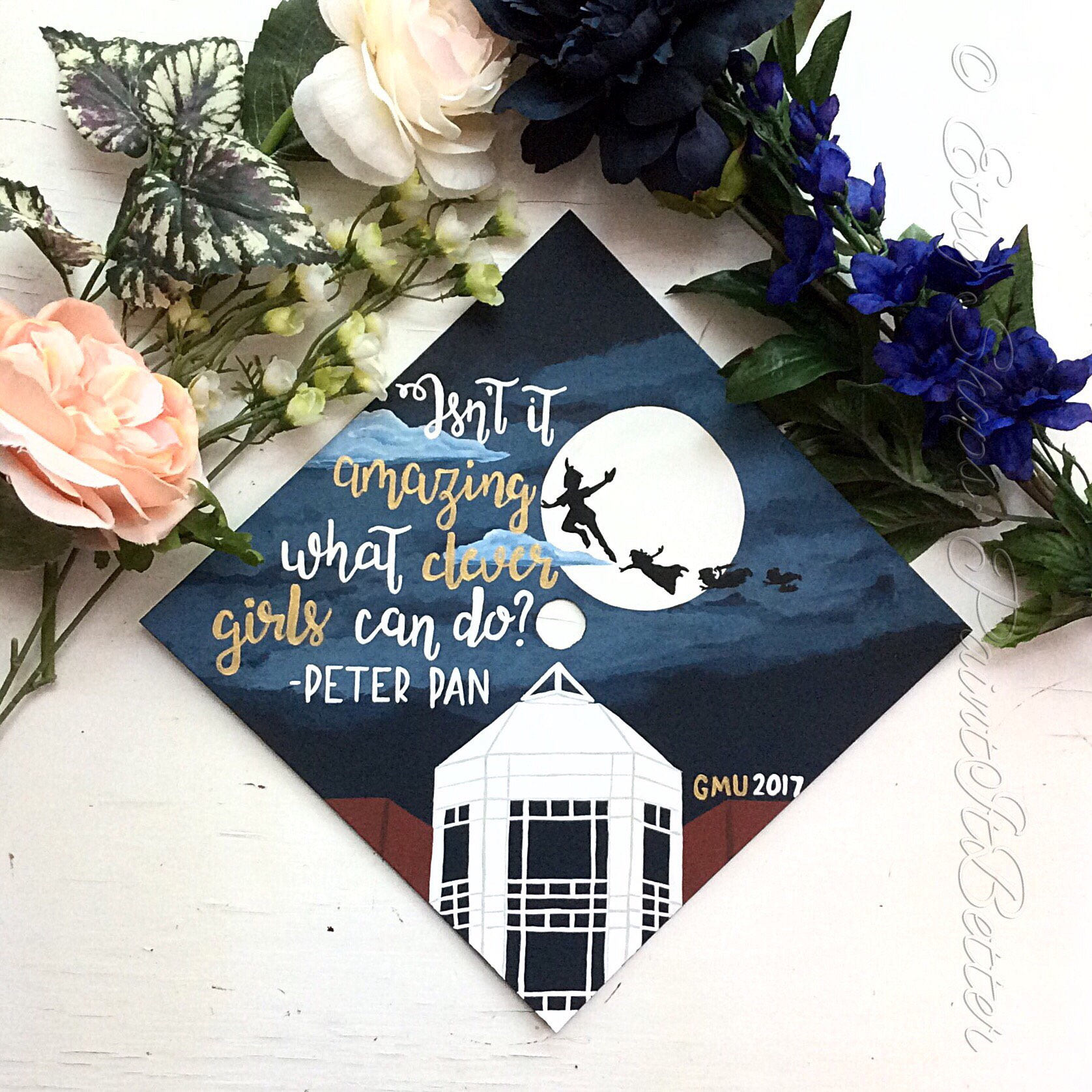 Custom British Grad/graduation Cap Painting - Etsy