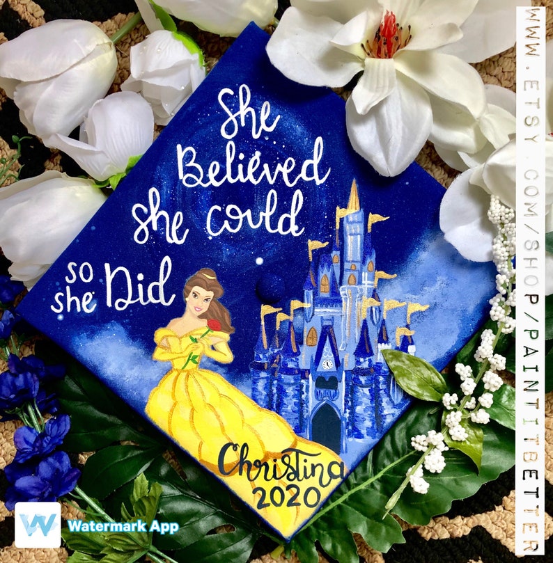 Custom Castle Grad/graduation Cap Painting - Etsy