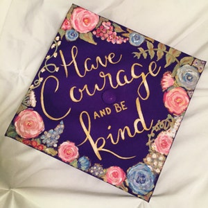 Custom Floral Grad/graduation Cap Painting - Etsy