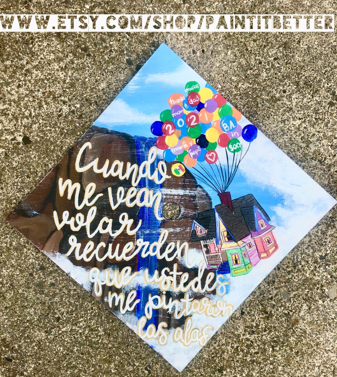 Custom Waterfall Inspired Grad/graduation Cap Painting - Etsy