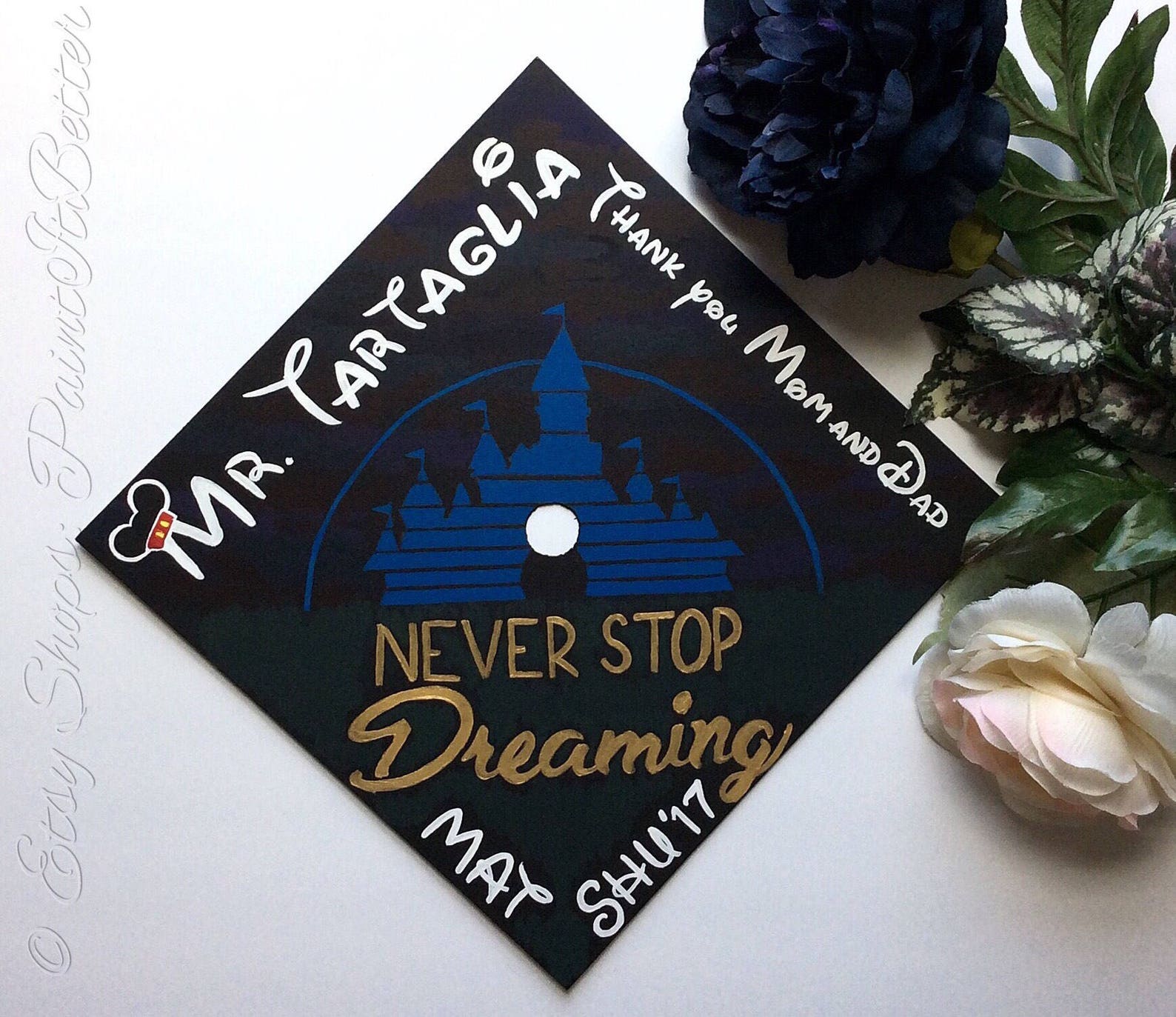 Custom Castle Grad/graduation Cap Painting - Etsy