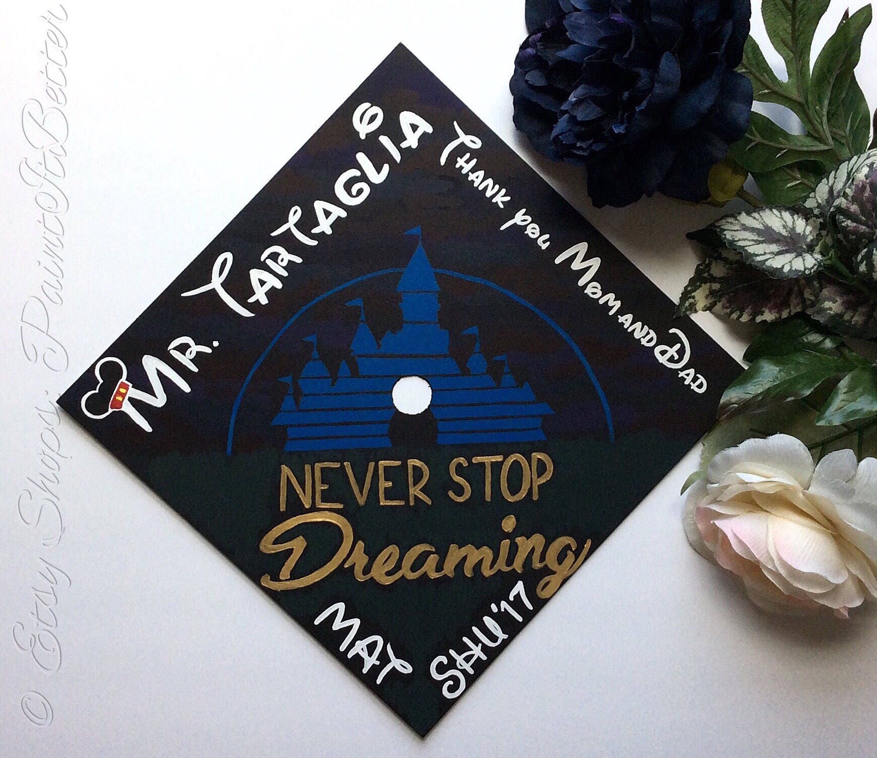 Custom Castle Grad/graduation Cap Painting | Etsy