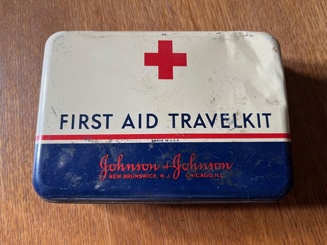 Vintage Metal J & J First Aid Travel Kit - Etsy