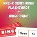 Printable | Dolch Sight Words | Pre-k | Flashcards | Bingo Card Set ...