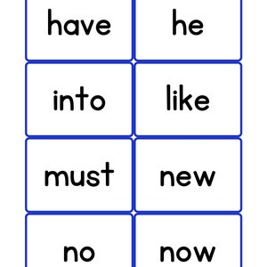 Printable Kindergarten Dolch Sight Word Flashcards and Bingo With Bingo ...
