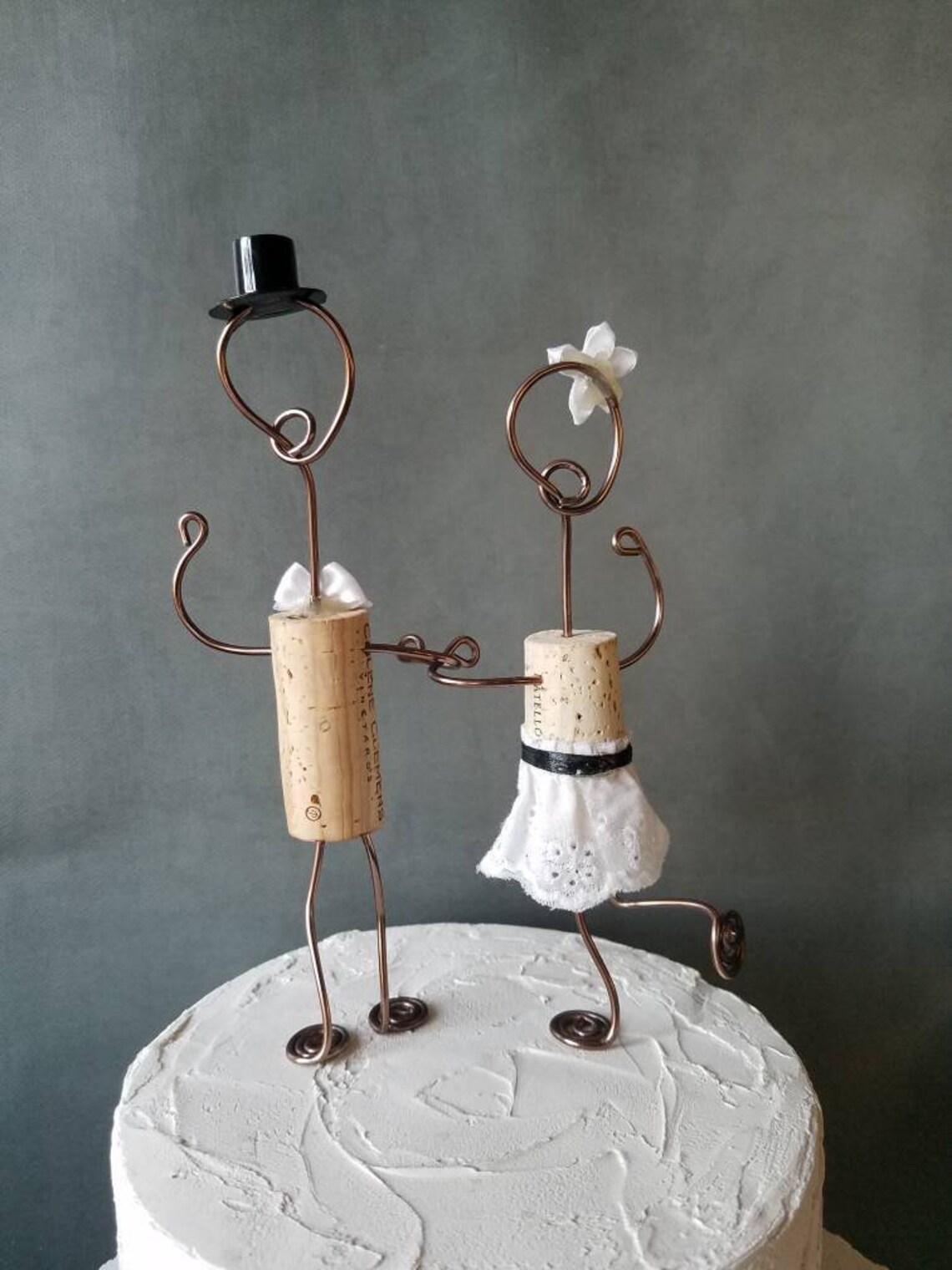 Rustic WINE CORK Wedding Cake Toppers Wine Inspired - Etsy