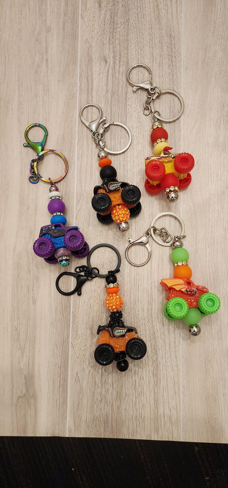 Monster Jam Truck Keychain - Etsy