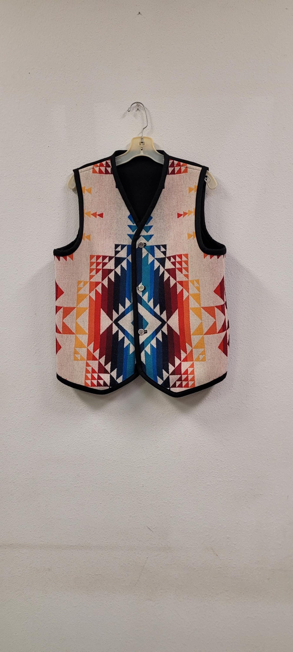 Southwestern Reversible Native American Wool Vest - Etsy